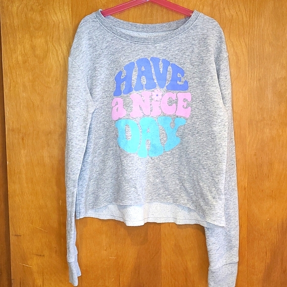 Justice | Shirts & Tops | Justice Active Have A Nice Day Gray ...